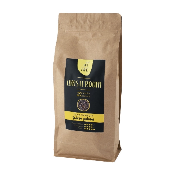 Leviatan Poligrafia. KAWA LIFE UP AMSTERDAM ZIARNISTA 1000g